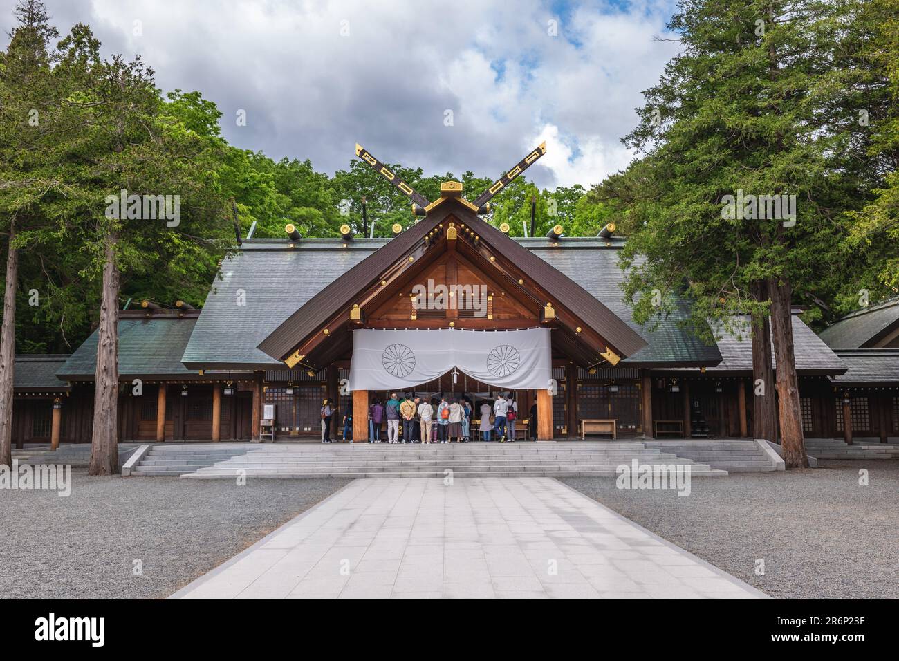 Main hall of Hokkaido shrine located in Sapporo, Japan Stock Photo - Alamy