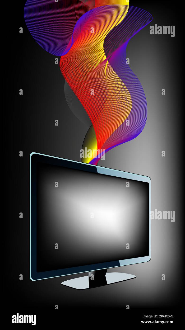 Colorful flat screen Stock Vector Images - Alamy