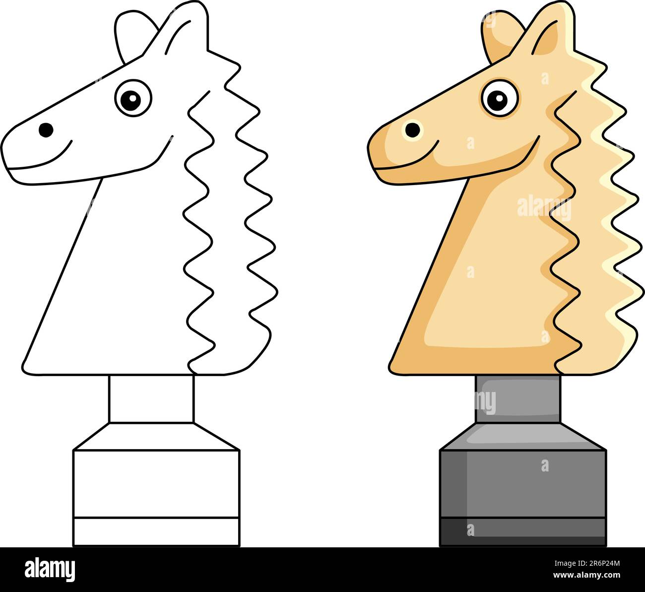 Vector illustration of a chess horse Stock Vector Image & Art - Alamy