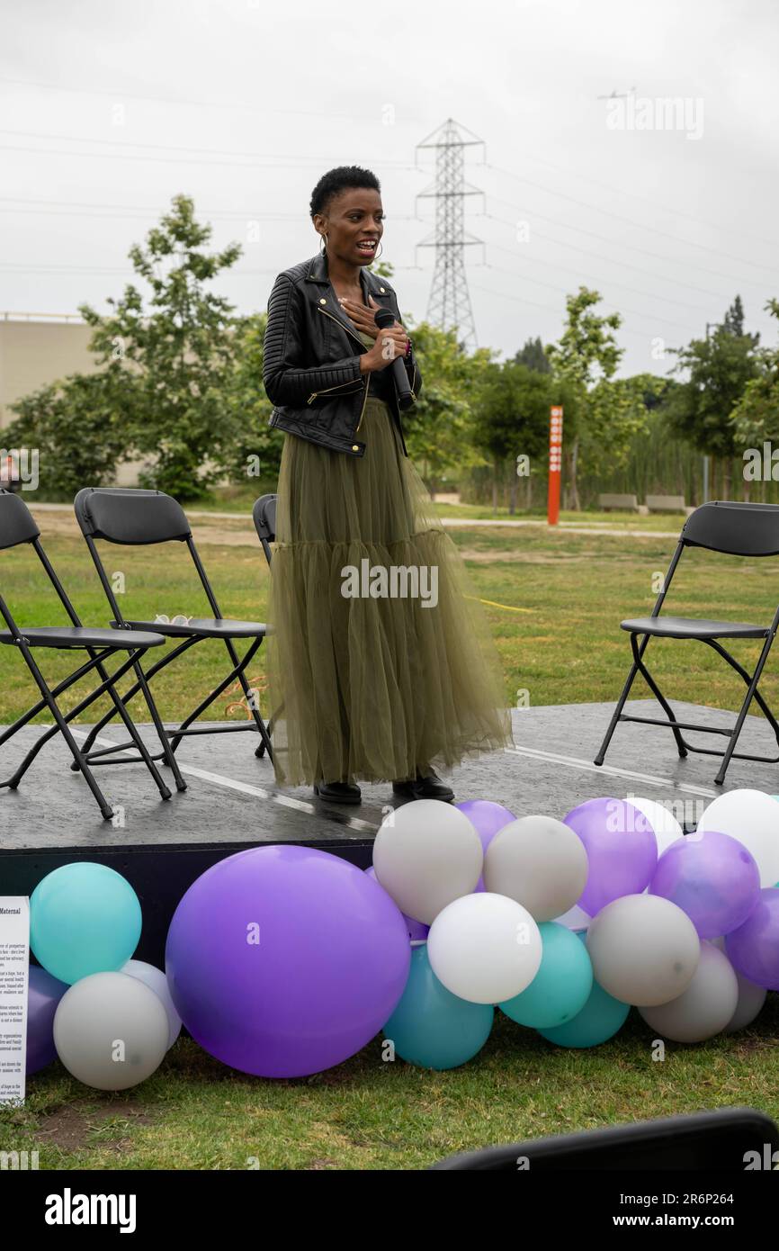 Los Angeles, USA. 10th June, 2023. Actress Angelique Bates on stage at ...