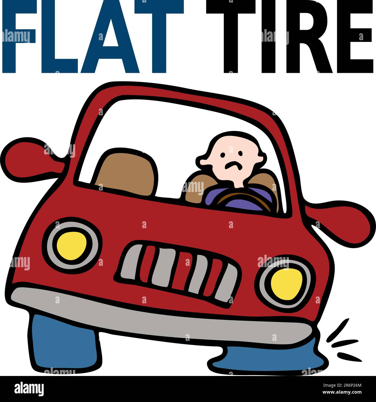 Tire cartoon hi-res stock photography and images - Alamy