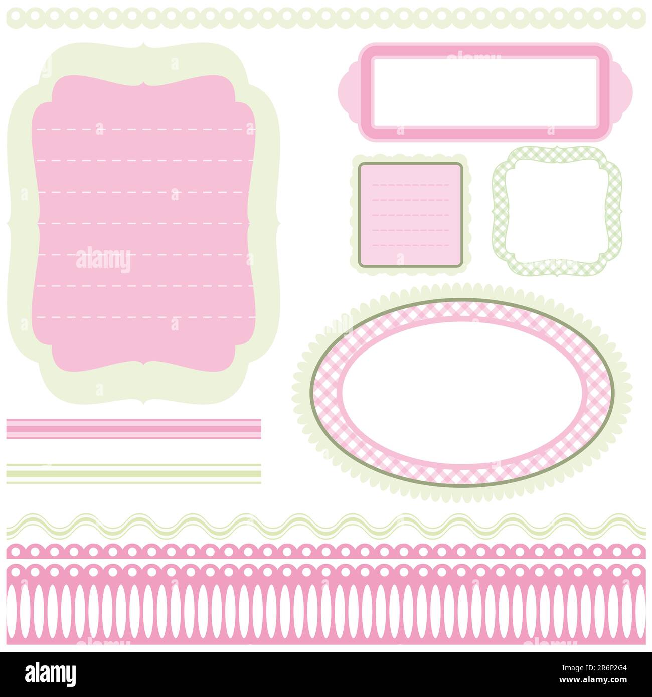 Set of elements for design - Frameworks Stock Vector Image & Art - Alamy