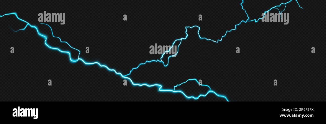 Realistic lightning bolt isolated on transparent background. Vector ...
