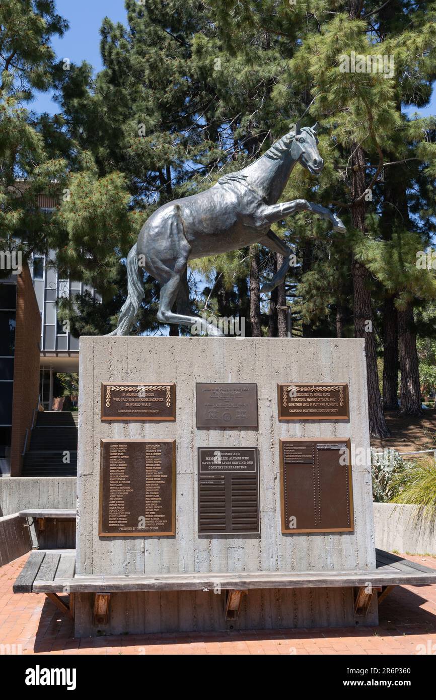Mustang sculpture on the campus of California Polytechnic State ...