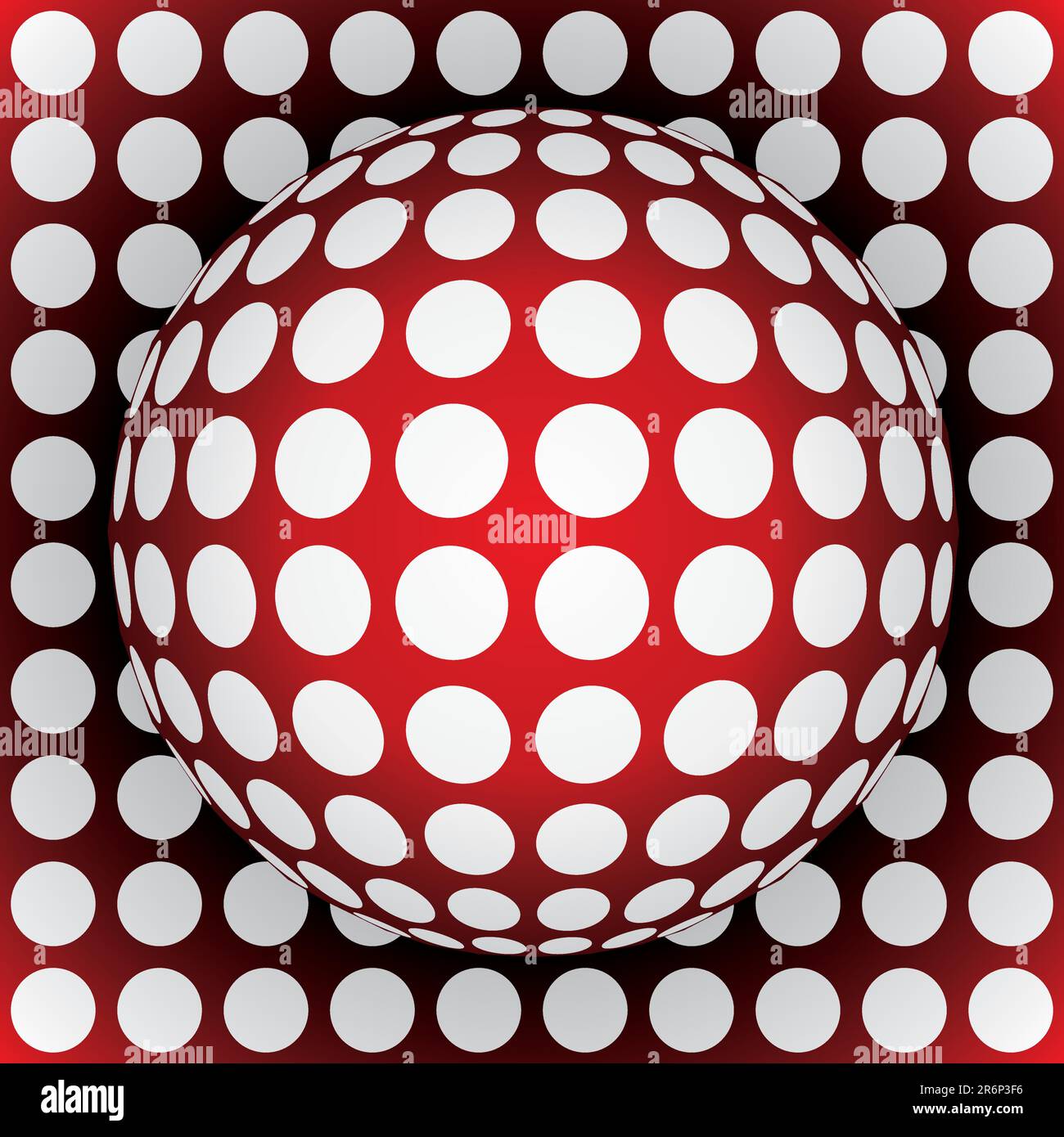 op-art red sphere - 3d vector illustration Stock Vector Image & Art - Alamy