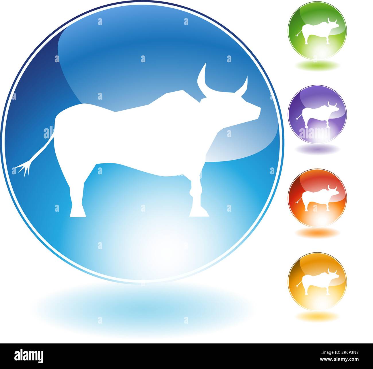 White asian cow Stock Vector Images - Alamy