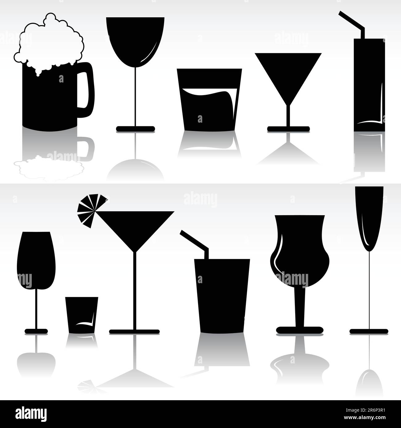 vector set of alcoholic beverages Stock Vector Image & Art - Alamy