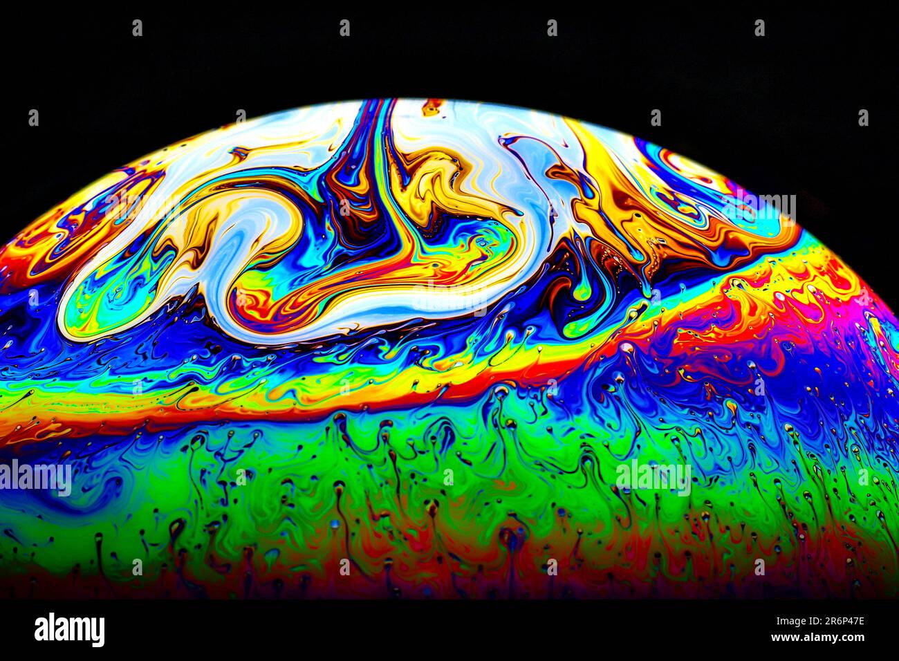 Rainbow Colored Round Bubble Stock Photo - Alamy