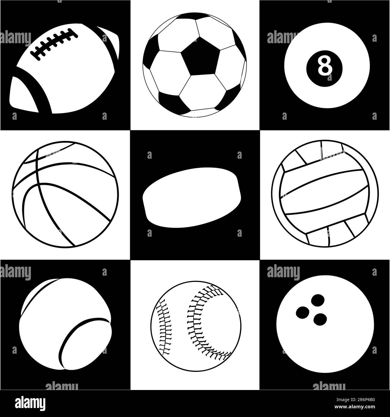 vector set of various sport balls Stock Vector Image & Art - Alamy