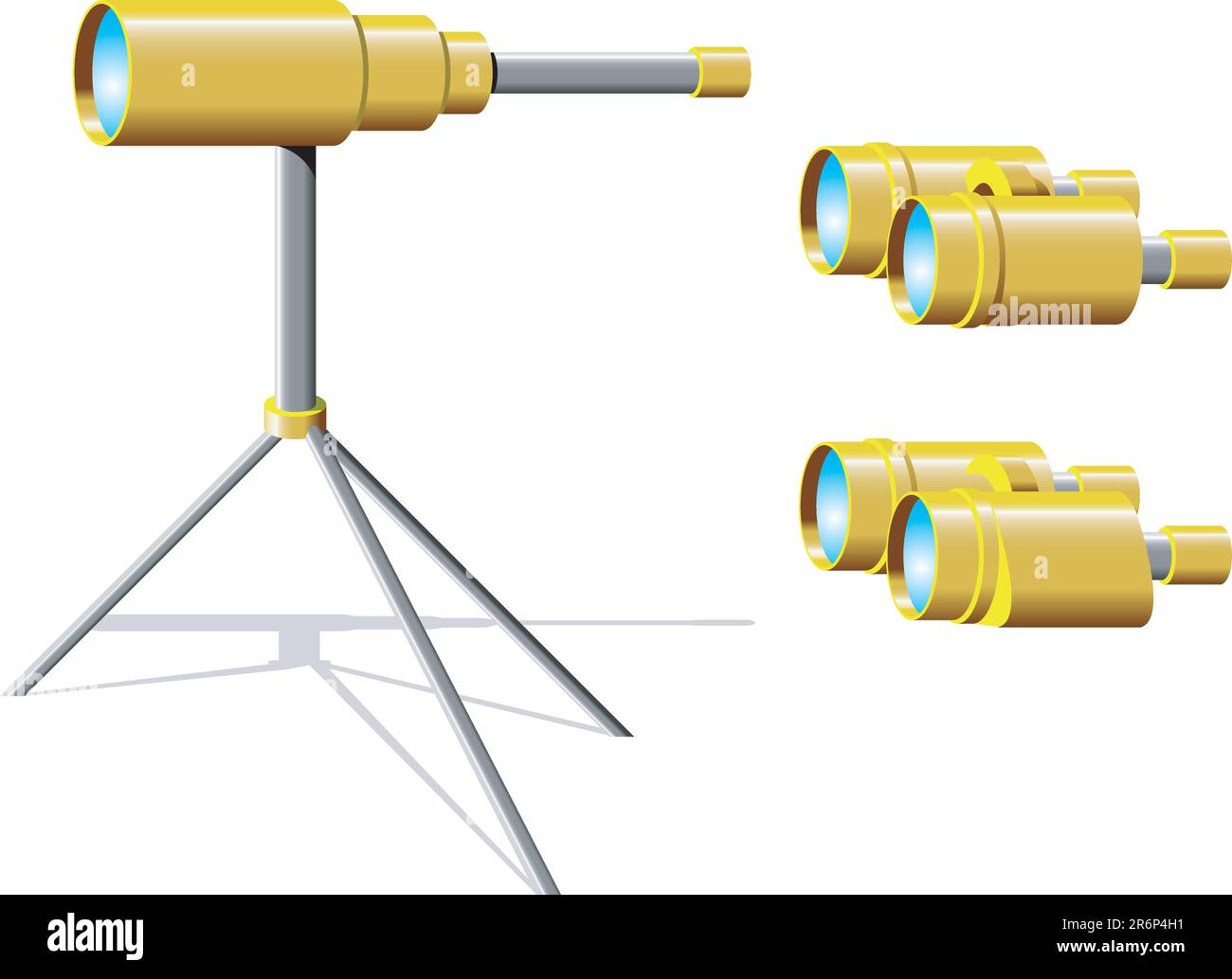 Vector illustration person binoculars Stock Vector Images - Alamy