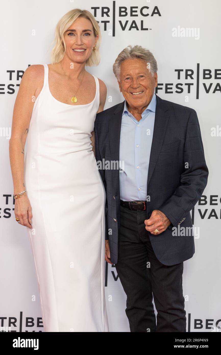 New York City, USA. 10th June 2023. Mario Andretti and Susie Wheldon ...