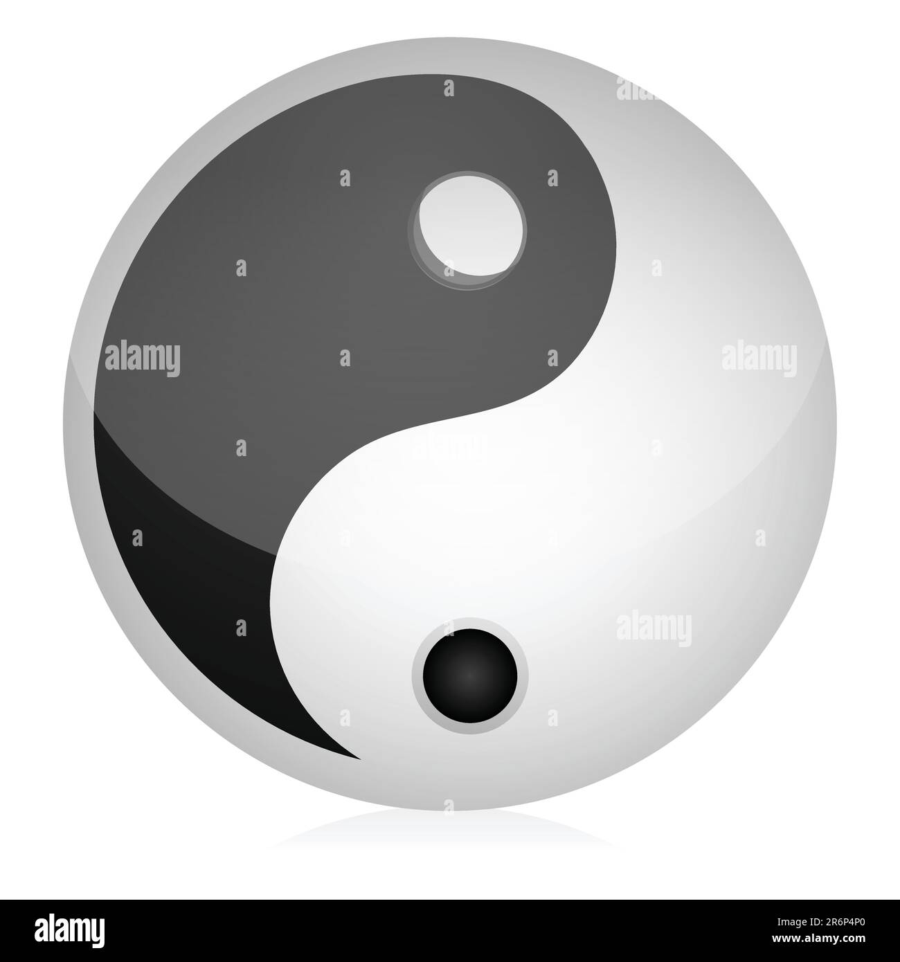 illustration of yin yang on an isolated background Stock Vector Image ...