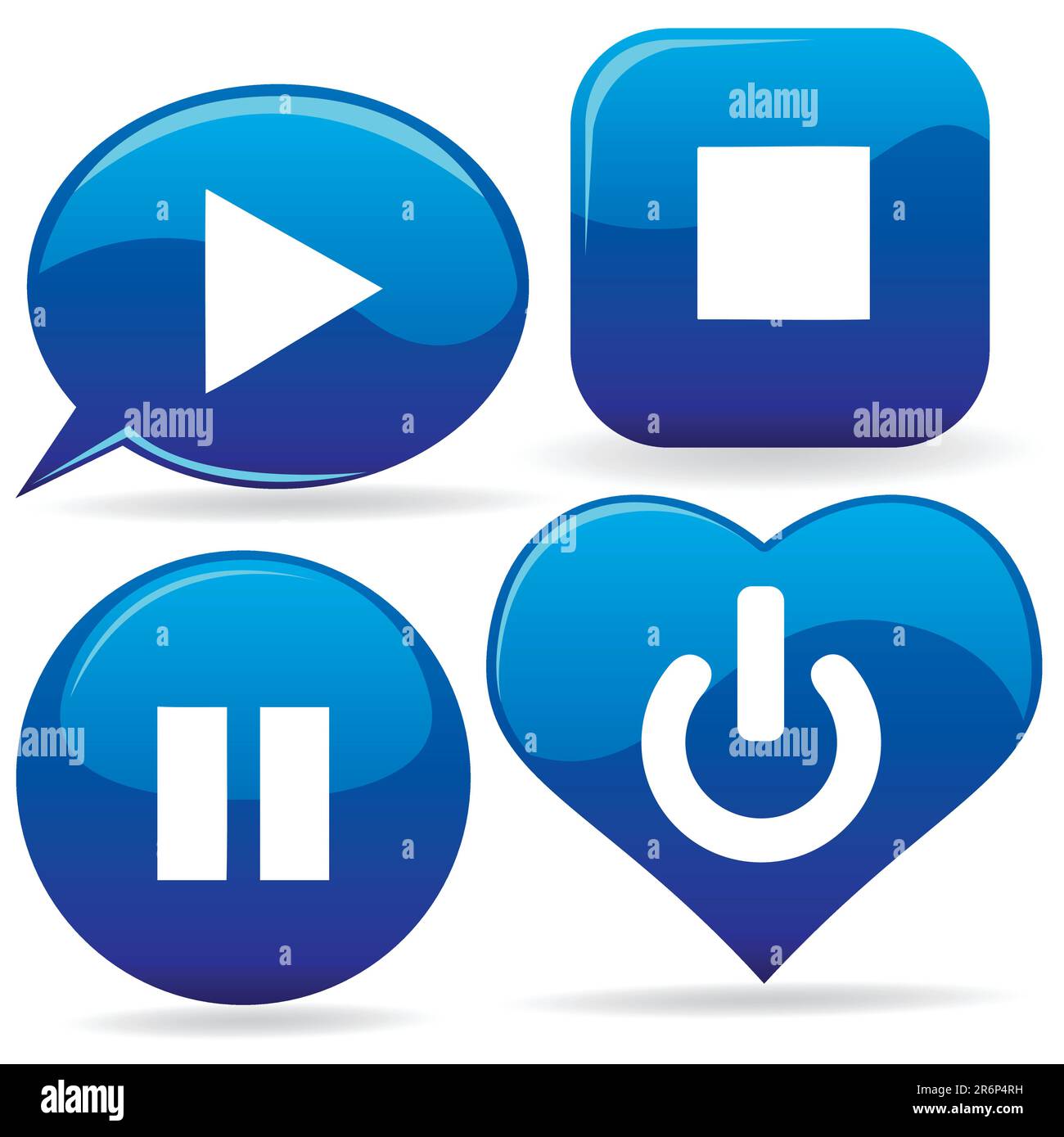 vector collection of media icons Stock Vector Image & Art - Alamy