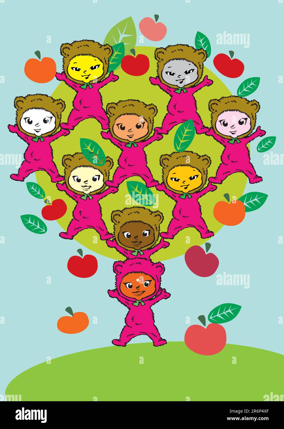 morals values / diversity and unity / unity of peoples is like a trunk Stock Vector Image & Art ...