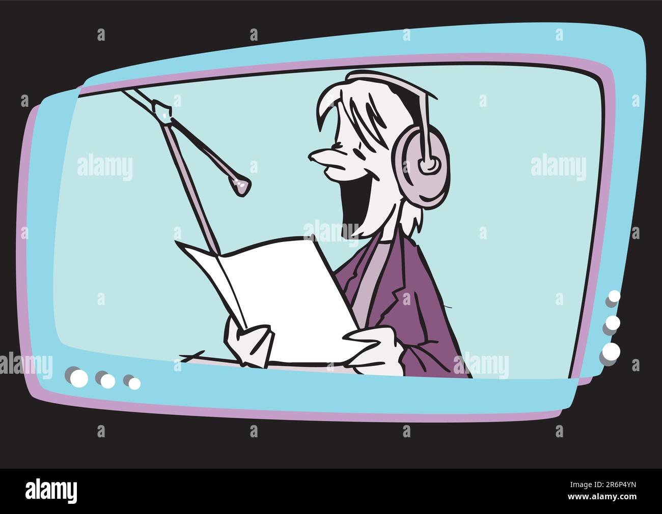 speaker or film director and screen - cartoon style Stock Vector Image ...