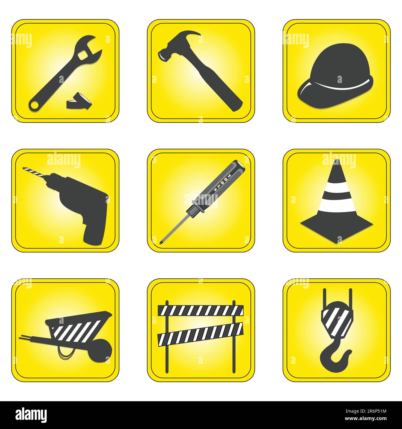 illustration of set of under construction icons Stock Vector Image ...