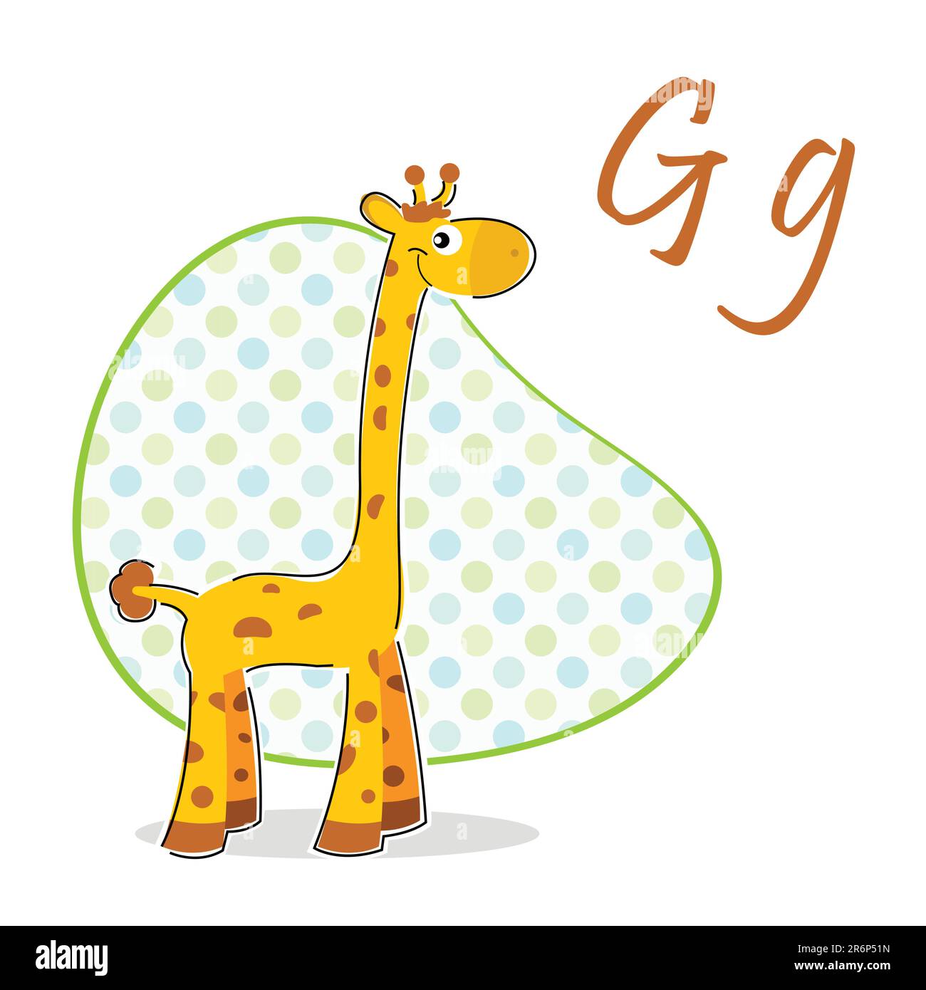 illustration of g for giraffe on isolated background Stock Vector Image ...