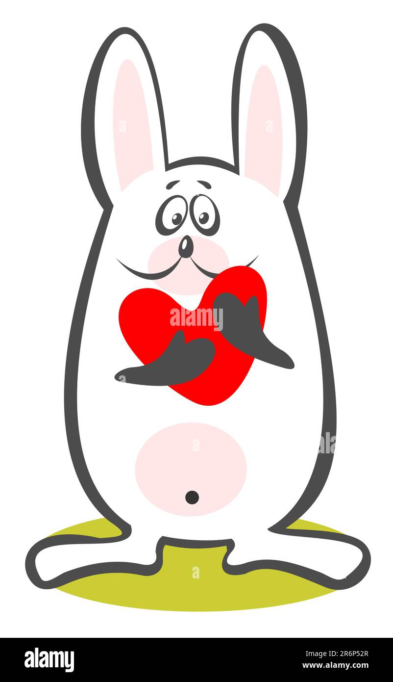 Red rabbit animal silhouette Stock Vector Images - Alamy