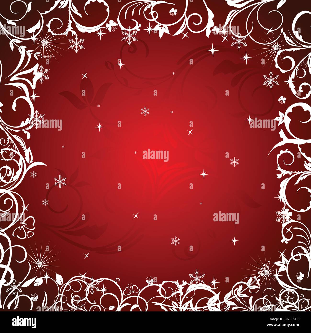 Luxury red winter floral frame. Vector Stock Vector Image & Art - Alamy