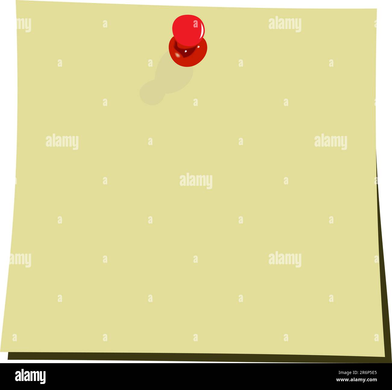 Realistic illustration of yellow note pad - vector Stock Vector Image ...