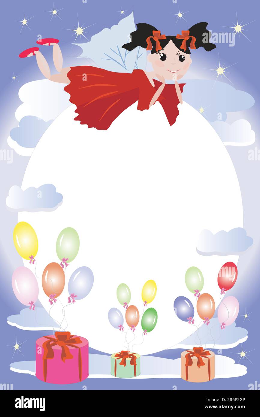 Angel on a cloud Stock Vector Images - Alamy