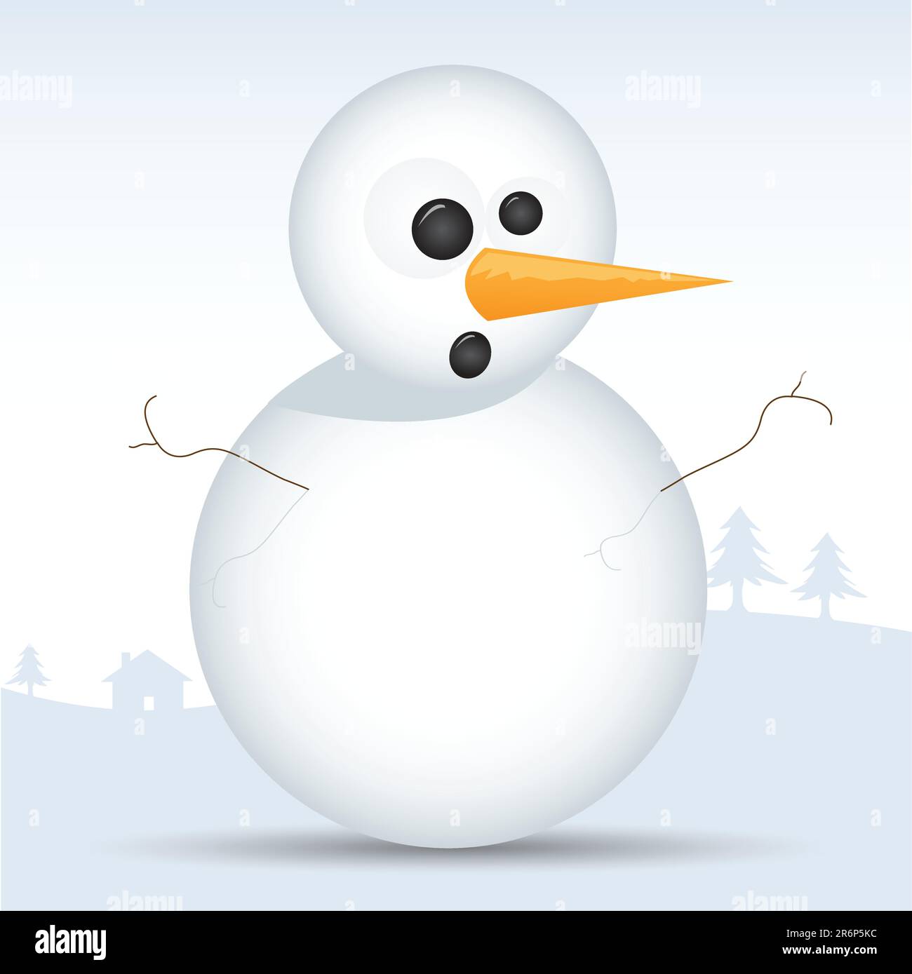 vector illustration of a snowman Stock Vector Image & Art - Alamy