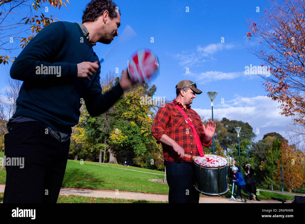 MELBOURNE, AUSTRALIA - MAY 24: Bloco 3K band members is seen playing ...