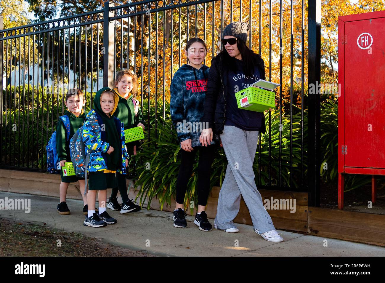 MELBOURNE, AUSTRALIA - MAY 26: Relieved parents and happy kids finally ...