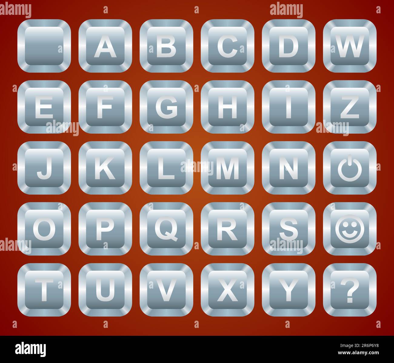 alphabet keyboard buttons - vector illustration Stock Vector Image ...