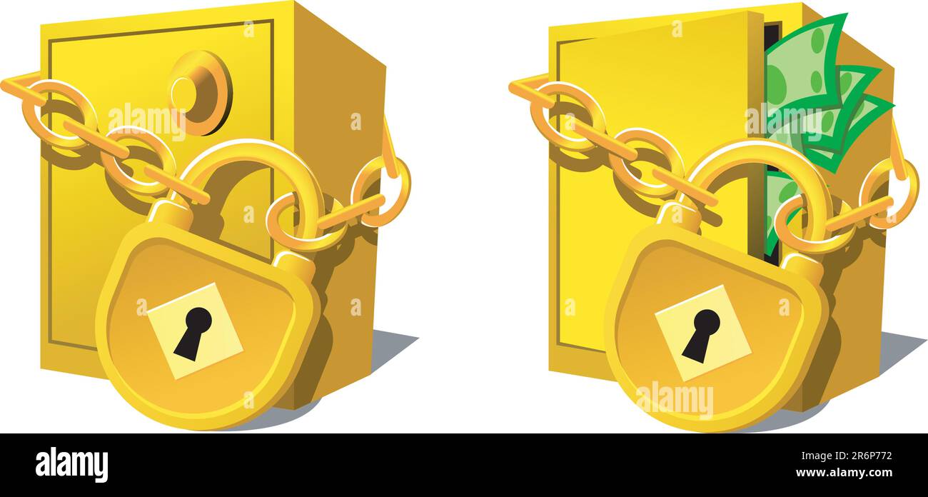 Old safe Stock Vector Images - Alamy