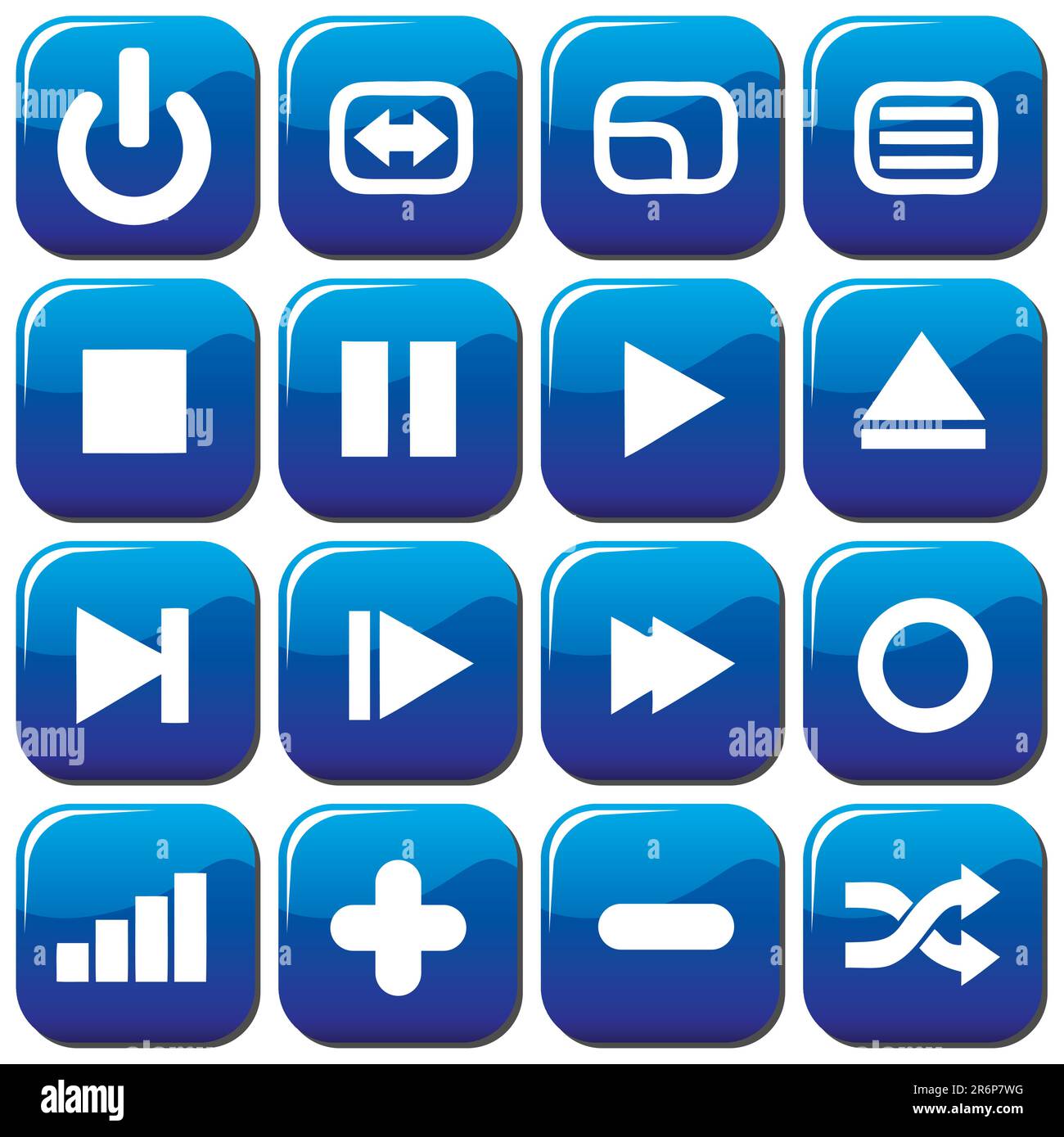 vector collection of media icons Stock Vector Image & Art - Alamy