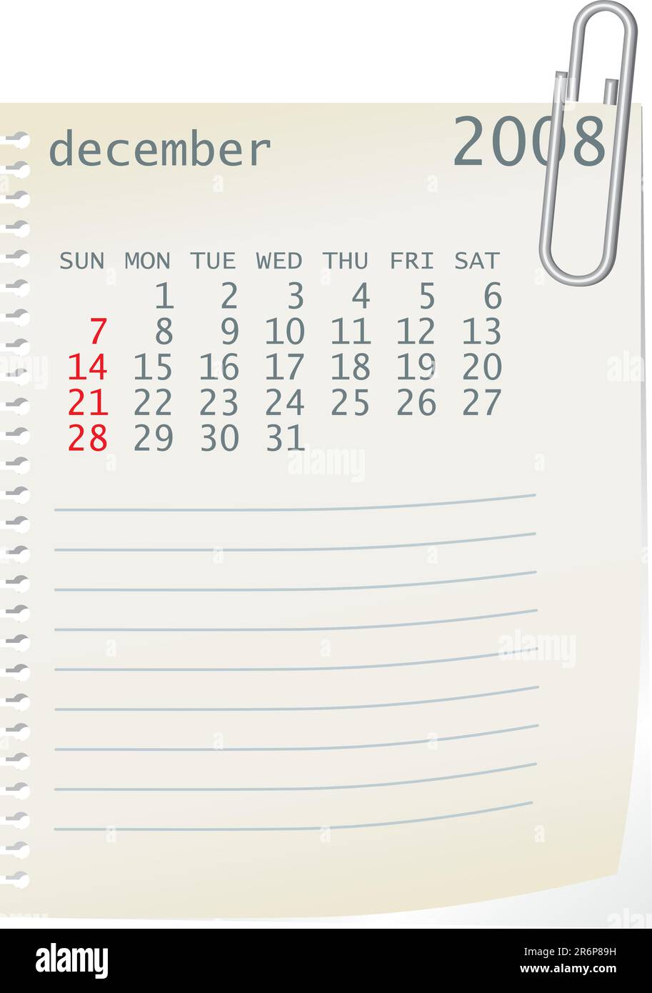 2008 calendar Stock Vector Images - Alamy