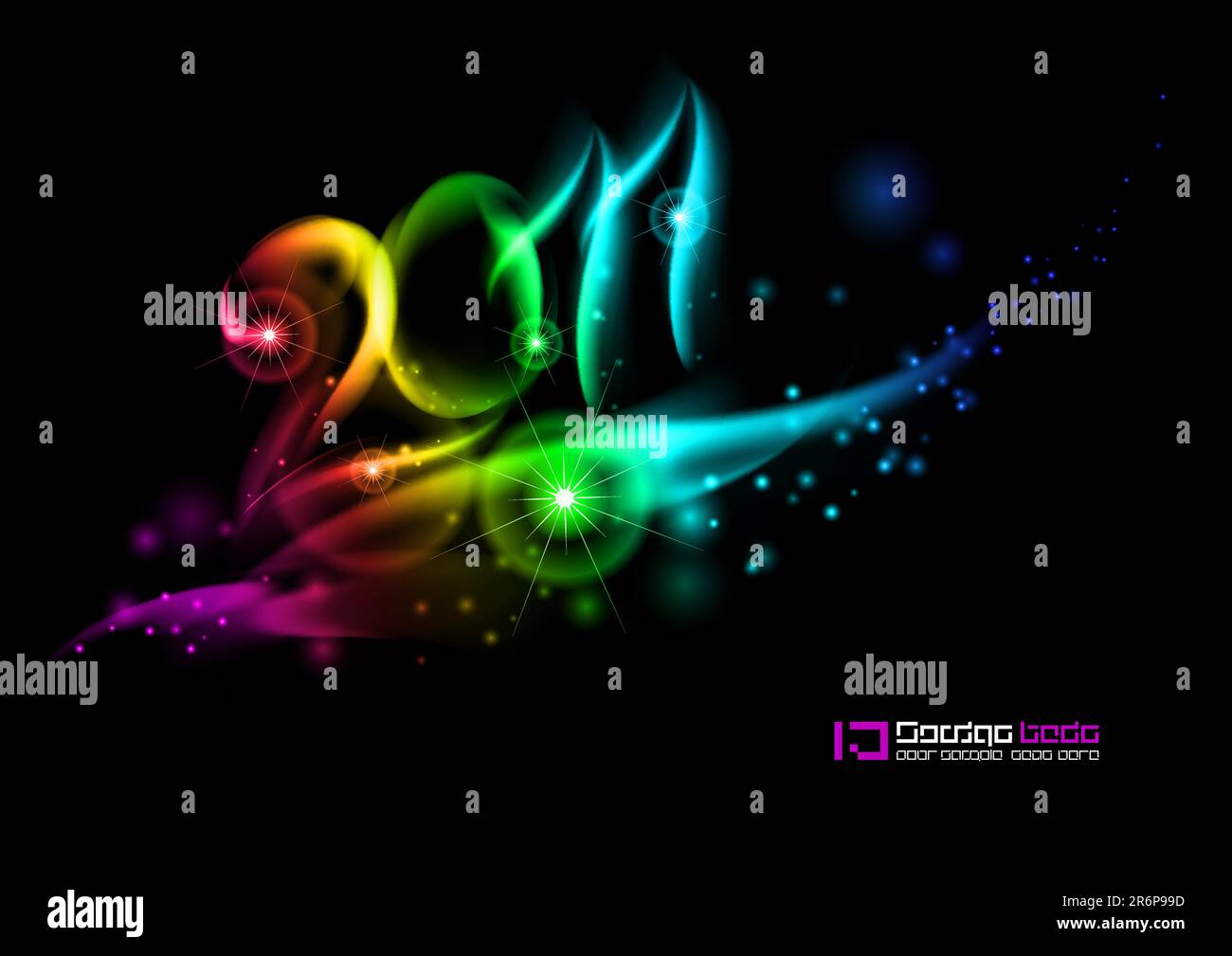 Abstract vector glowing background. EPS10 file included. 2011 year ...