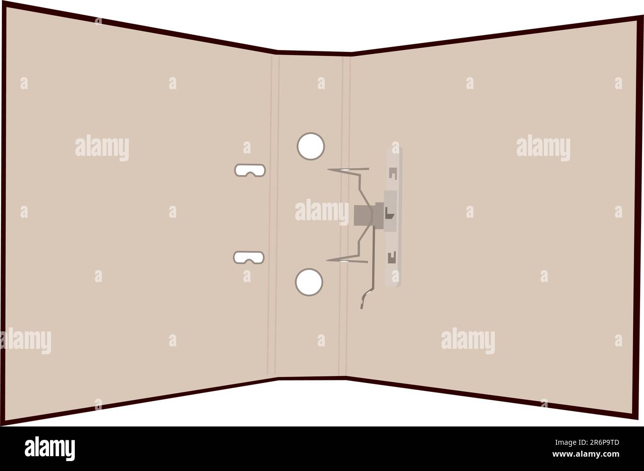 Realistic illustration of open folder isolated on white background ...