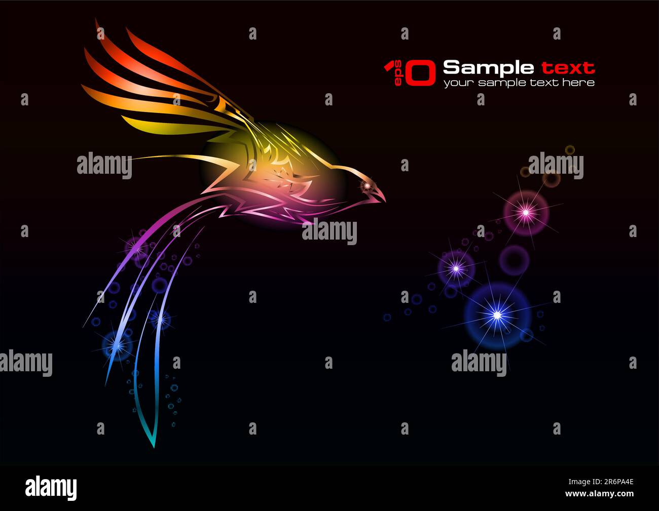 Abstract vector eps10 glowing background. Bird. For your design Stock ...