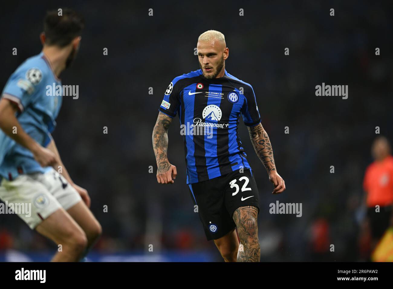 Istanbul, Turkey. 10th June 2023. Federico Dimarco (Inter) during the UEFA Champions League ...