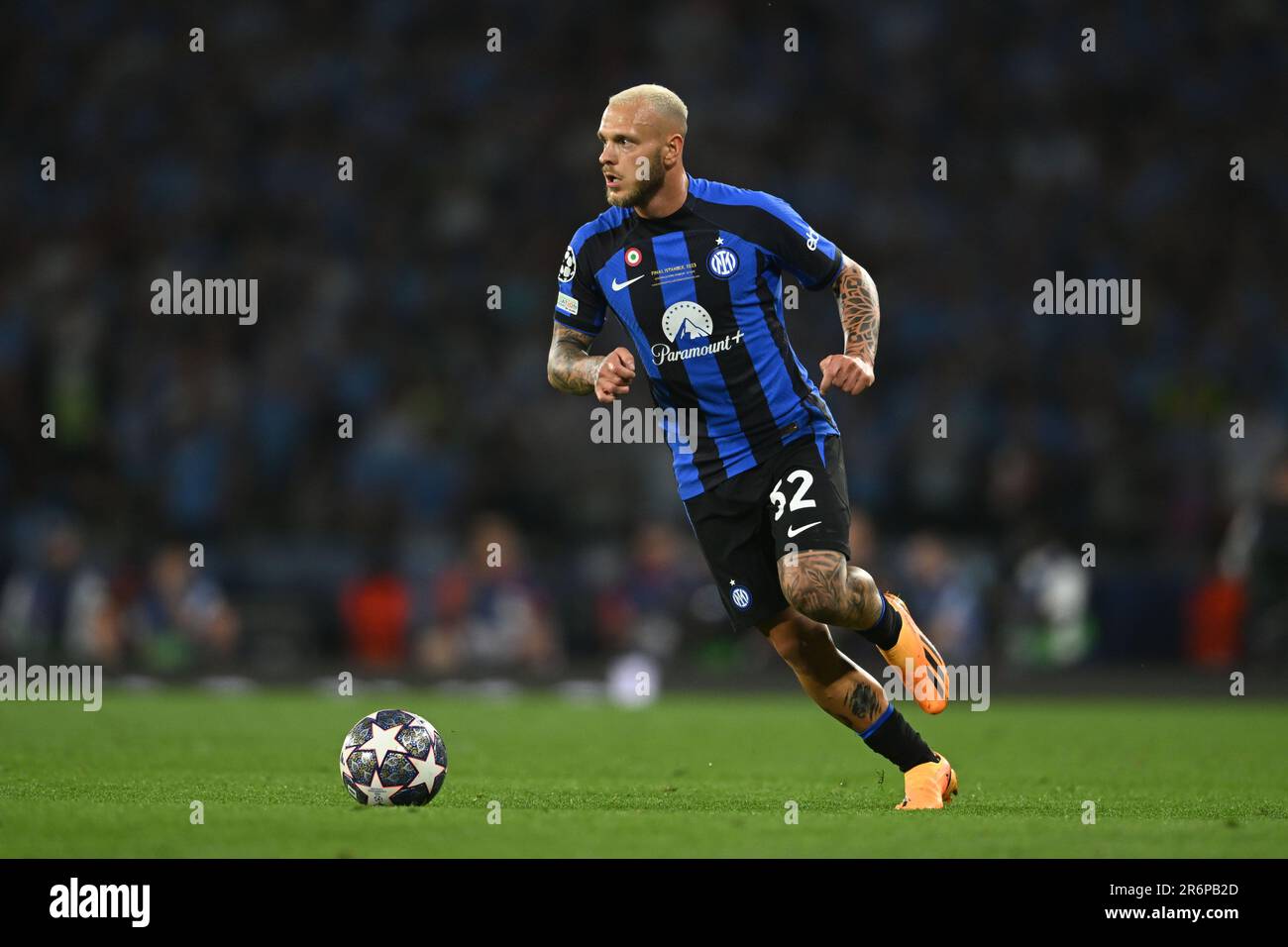 Istanbul, Turkey. 10th June 2023. Federico Dimarco (Inter) during the UEFA Champions League ...