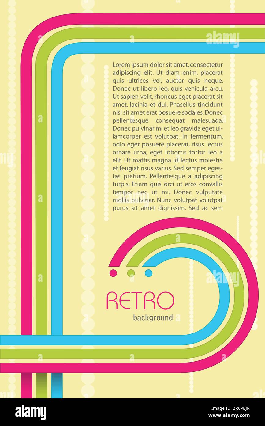 illustration of retro background with smple text Stock Vector Image ...