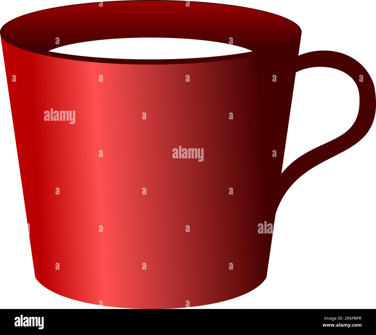 Realistic illustration of red cup isolated on white background - vector ...