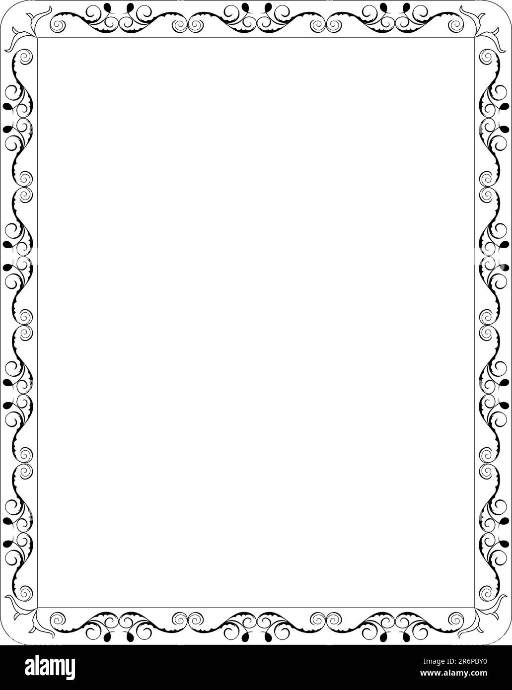 Illustration blank floral frame border. Vector Stock Vector Image & Art ...