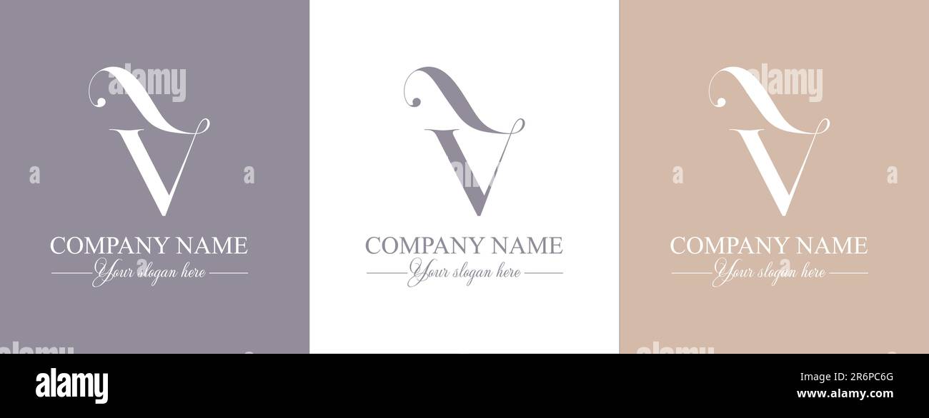 V logo. V letter logo template elements. personal monogram. Vector ...