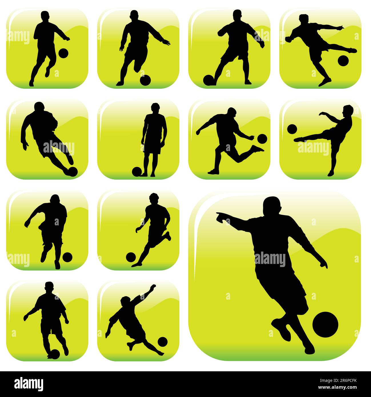 vector set of a soccer players Stock Vector Image & Art - Alamy