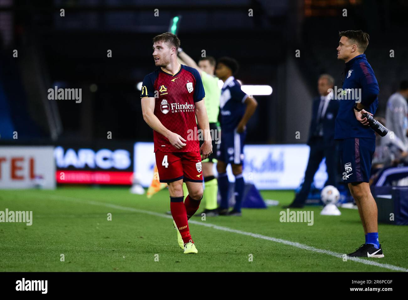 MELBOURNE, AUSTRALIA - MARCH 13: Ryan Strain of Adelaide United during ...