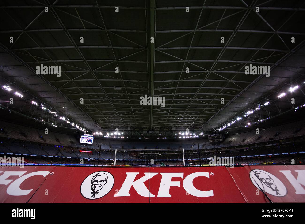 MELBOURNE, AUSTRALIA - MARCH 13: A view of Marvel Stadium with its roof ...