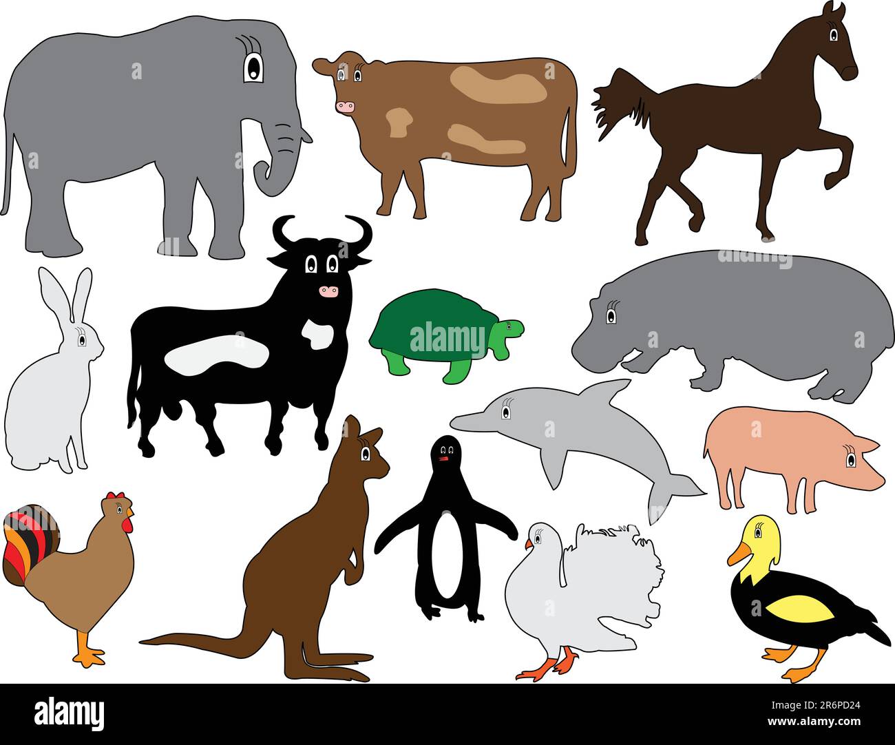 cartoon animals - vector Stock Vector Image & Art - Alamy