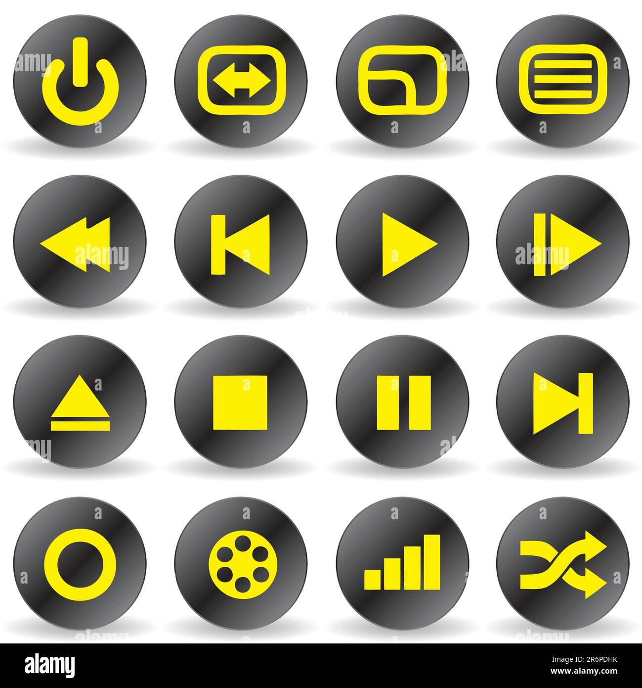 vector collection of media icons Stock Vector Image & Art - Alamy