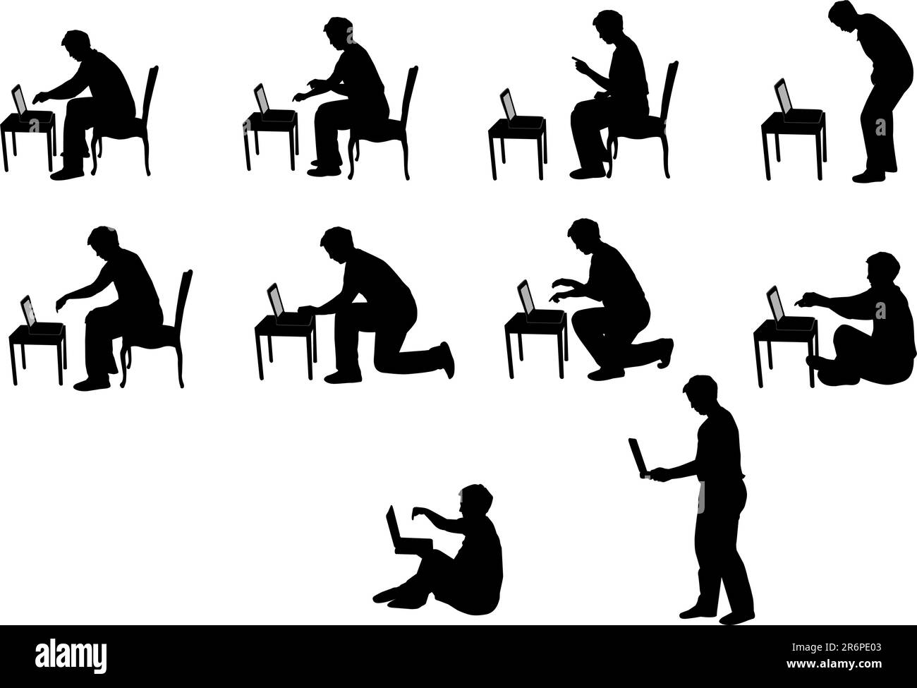 Man computer laptop book Stock Vector Images - Alamy