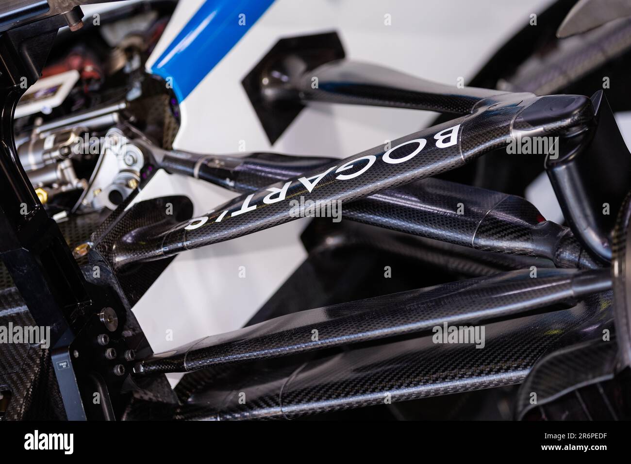 MELBOURNE, AUSTRALIA - MARCH 12: Willaism F1 car front suspension at ...