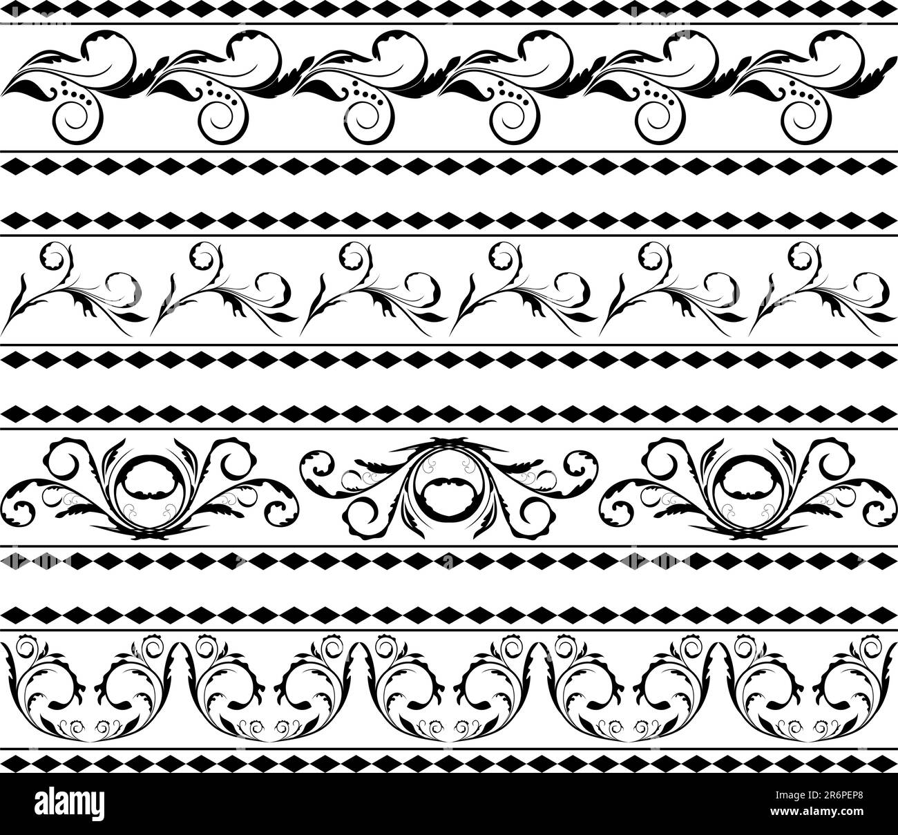 Set of floral design elements. Vector Stock Vector Image & Art - Alamy