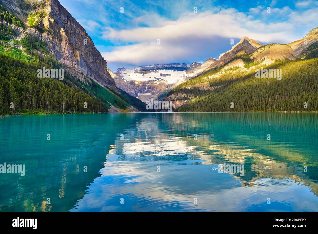 The Iconic, world famous, picture perfect Lake Louise is framed in the ...